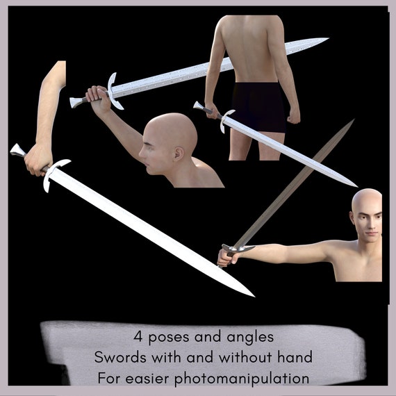 Mini Sword Hand Pack Four PNG Swords With and Without Right - Etsy