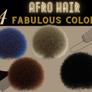 Afro Hair Pack Png Overlays Clipart for Photomanipulation, Photo ...