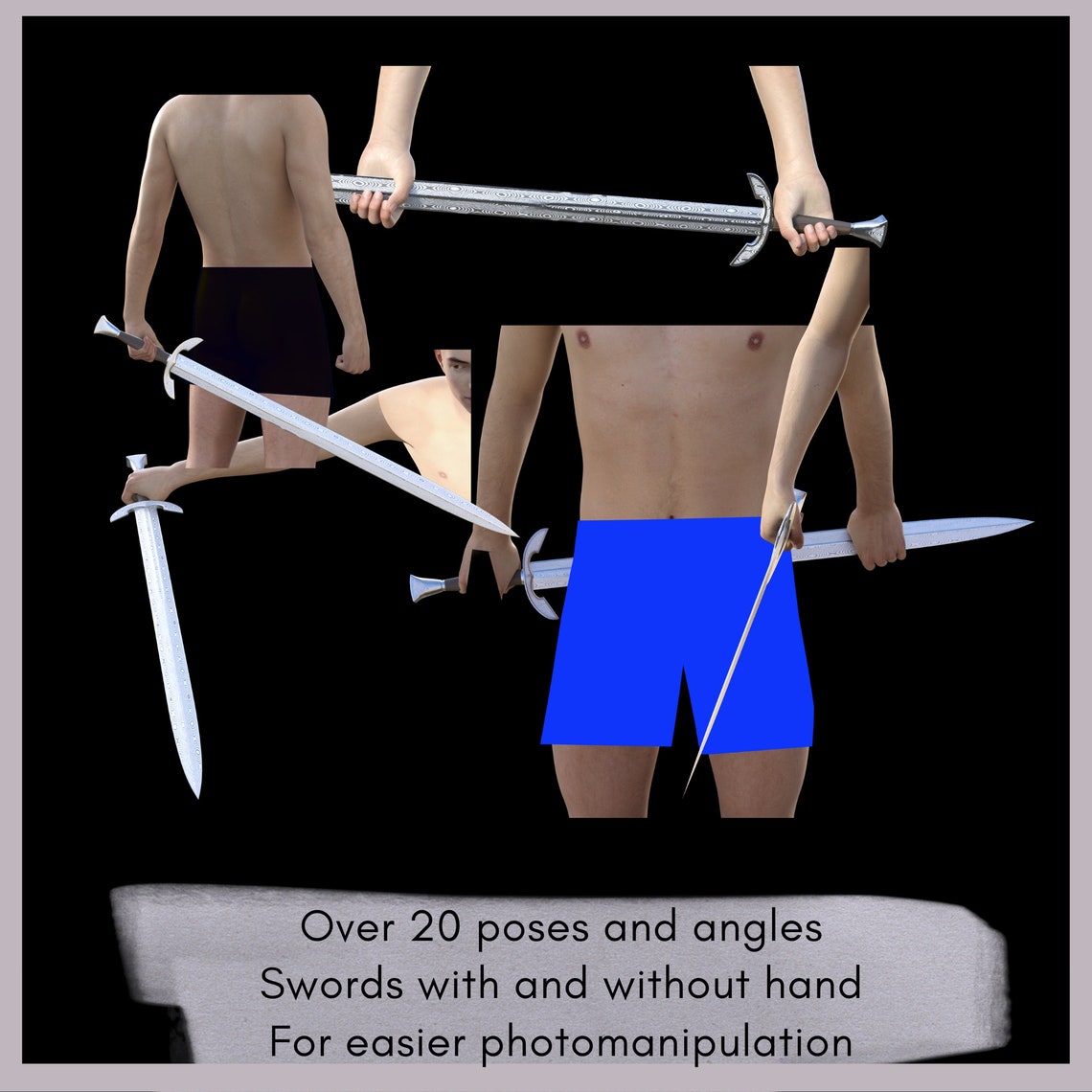 Mega Sword Hand Pack - More Than 20 PNG Swords With and Without Right ...