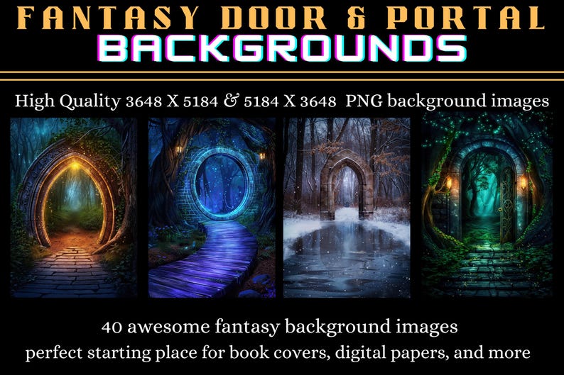 Fantasy Doorways and Portals Backgrounds - Perfect for Book Cover ...
