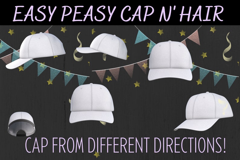 Easy Peasy Cap and Hair - High Quality PNG Overlays for ...