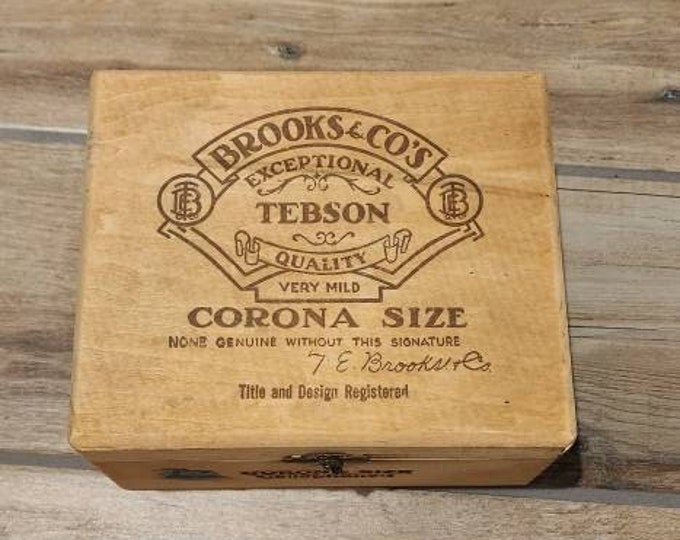 Vintage Brooks & Co's Cigar Box - Etsy