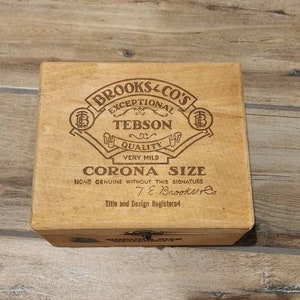 Vintage Brooks & Co's Cigar Box - Etsy