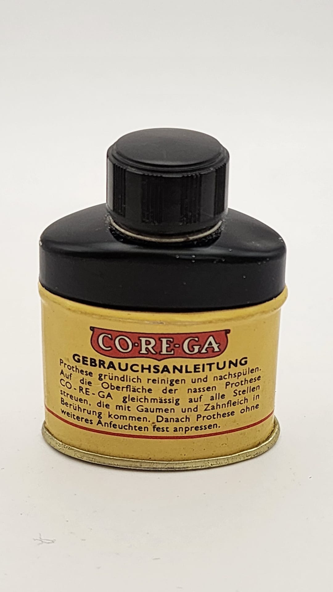 Vintage 1940's Wilson's CO-RE-GA Denture Adhesive Tin Bottle - Etsy