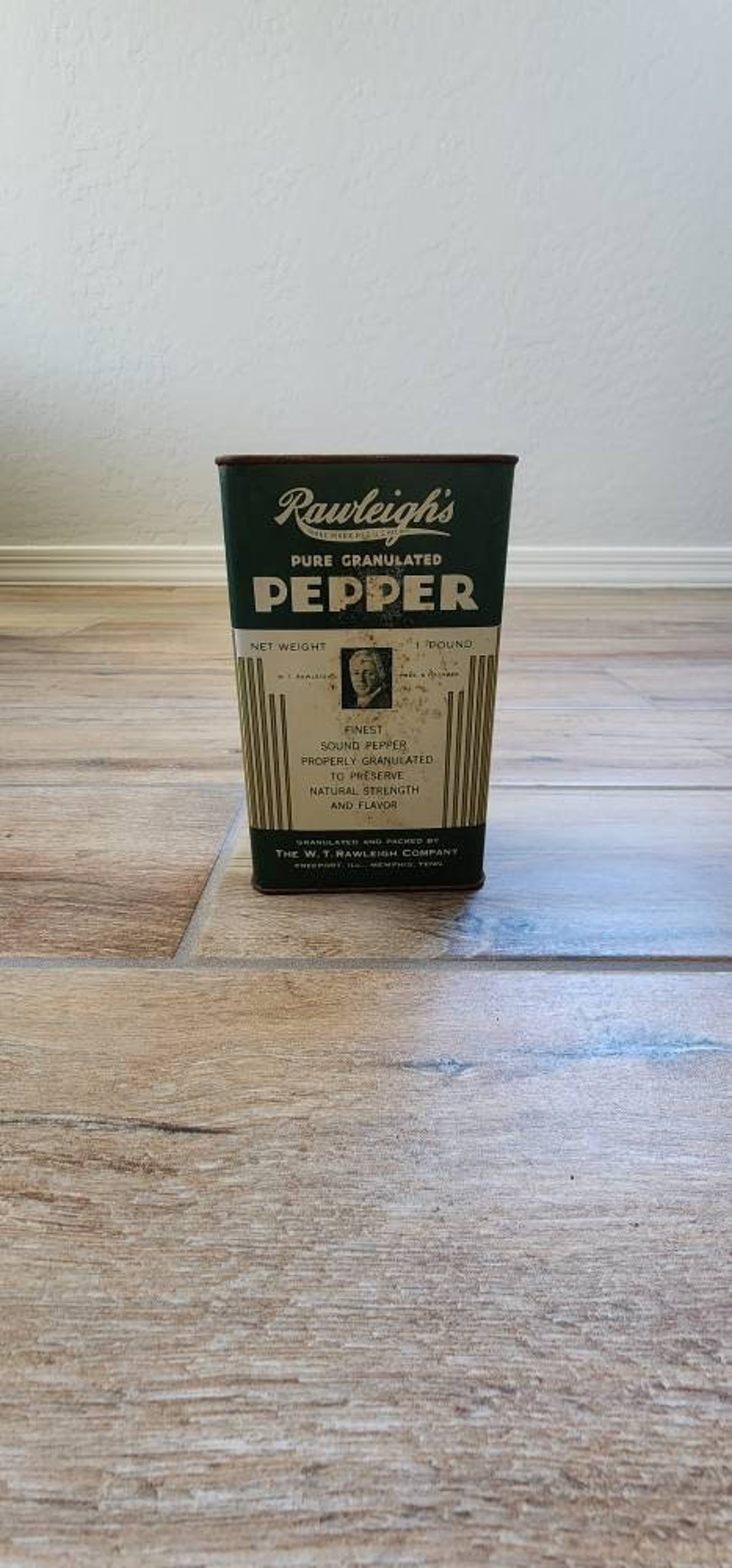 Vintage Rawleigh's Pure Granulated Pepper Tin 16oz. - Etsy