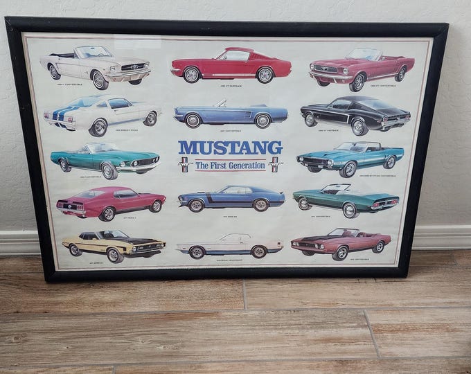 1989 Mustang 1st Generation Framed Poster - Etsy
