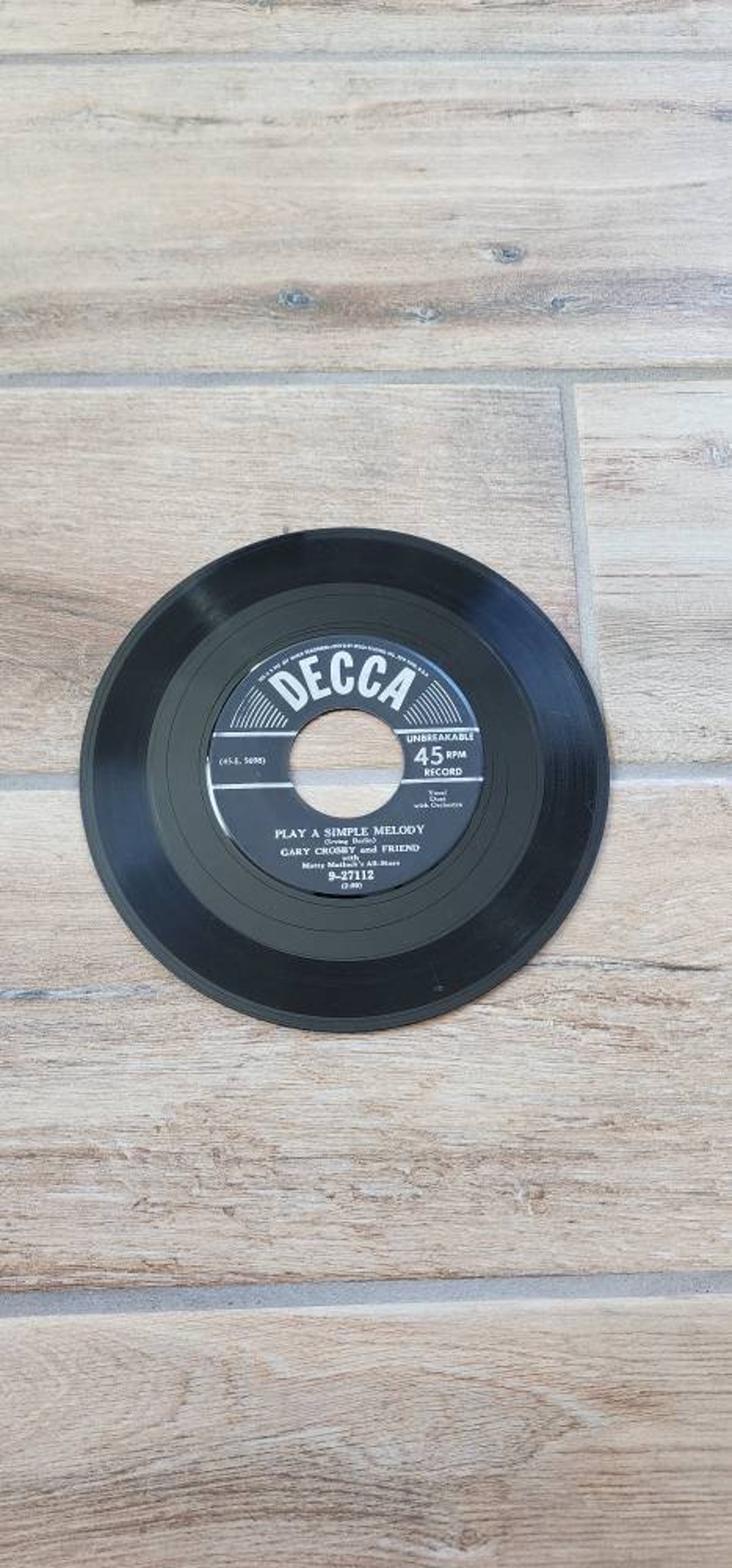 1950 Sam's Song and Play a Simple Melody by Gary Crosby/ Decca Vinyl ...