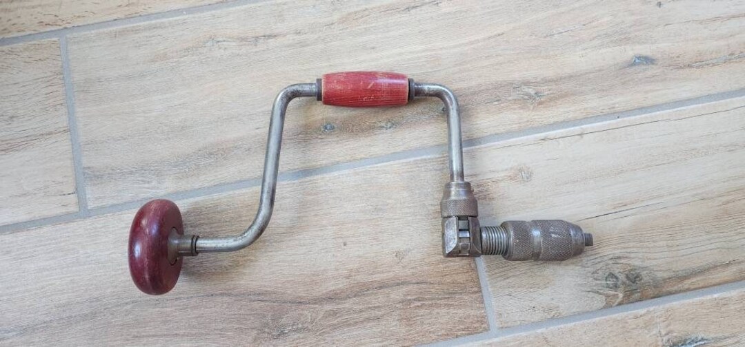 Vintage Hand Crank Drill Tool - Etsy