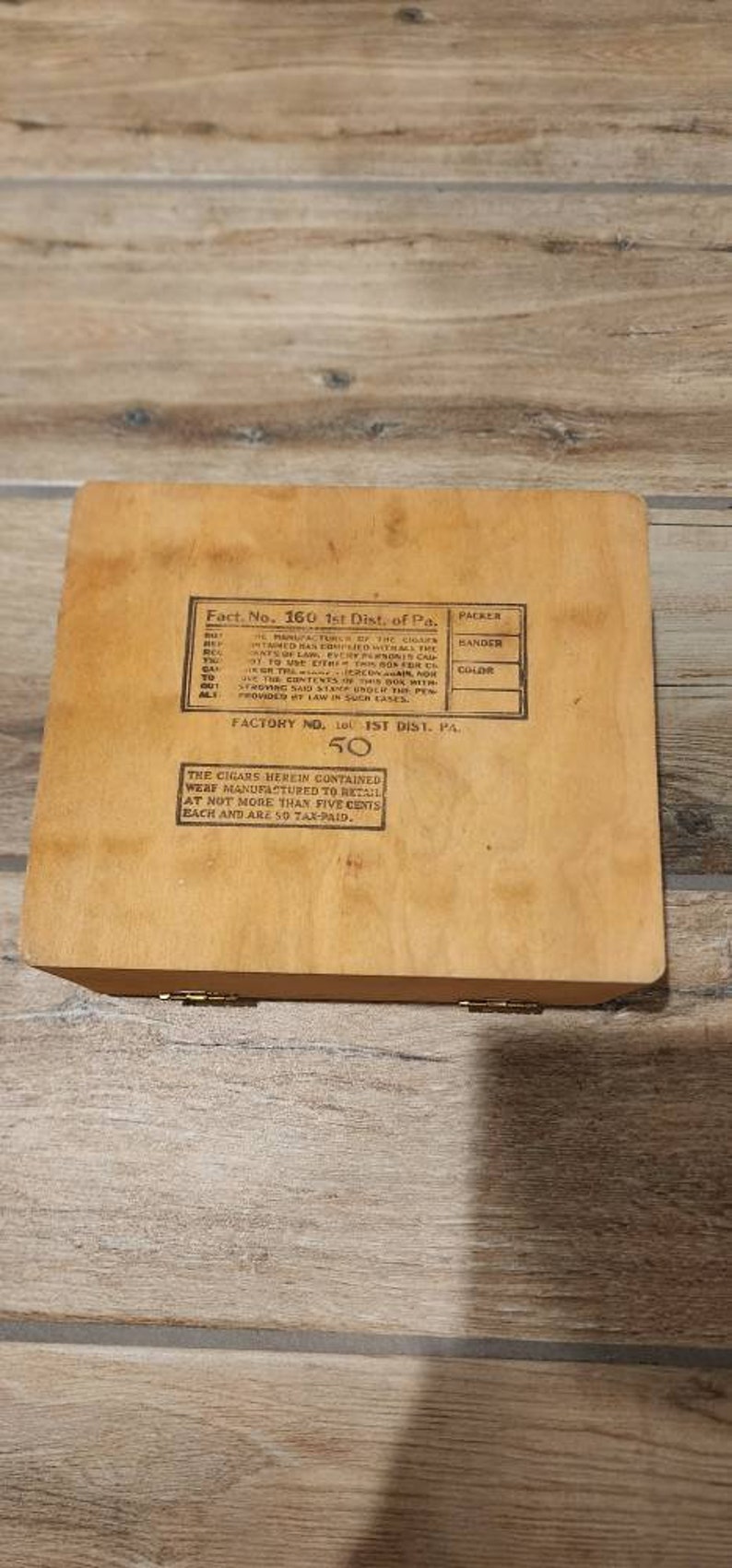 Vintage Brooks & Co's Cigar Box - Etsy
