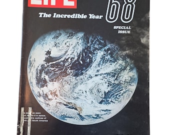 January 10 1969 Life Magazine Apollo 8 Earth View From Space on Cover ...