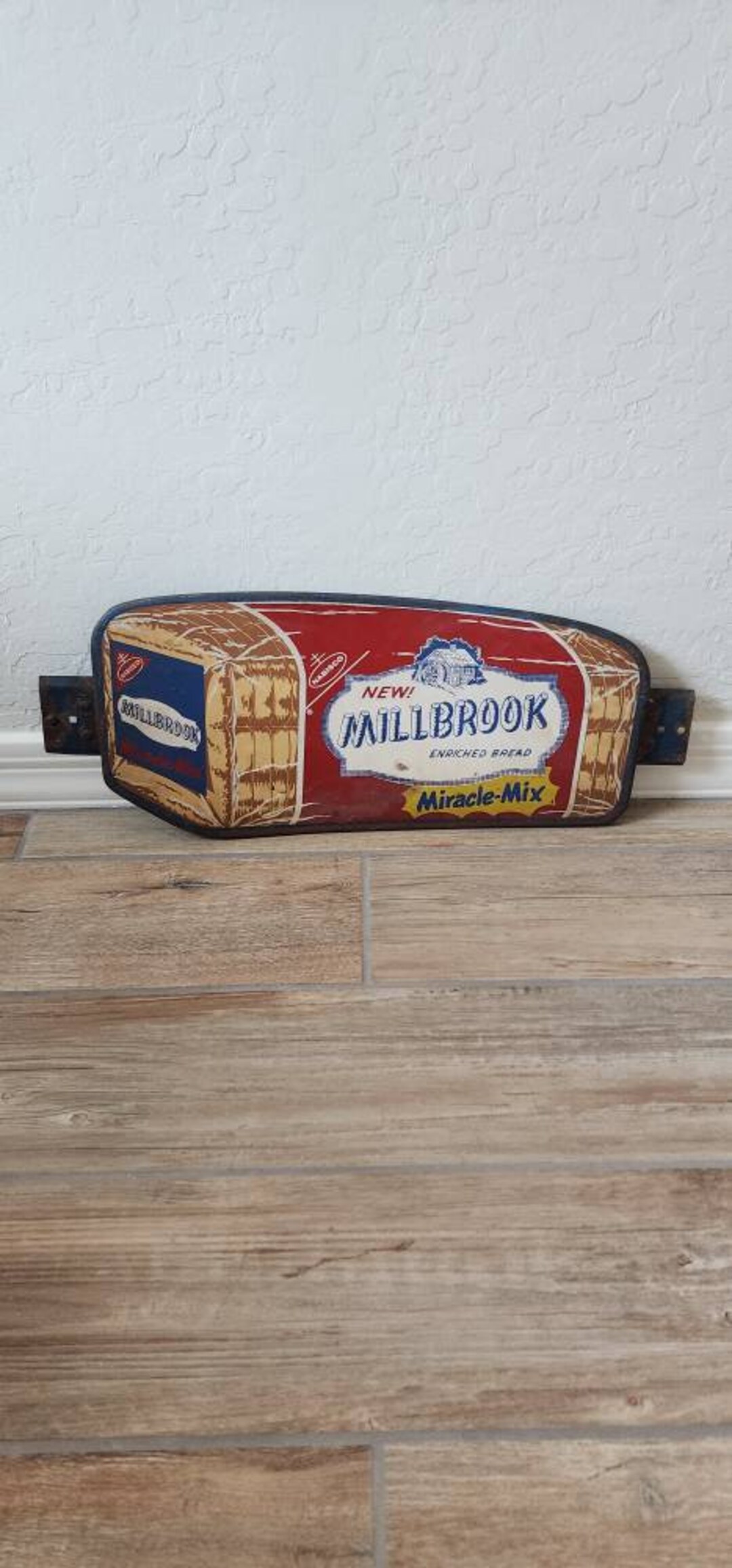 Vintage Rare Nabisco Millbrook Enriched Bread Door Push Country Store ...