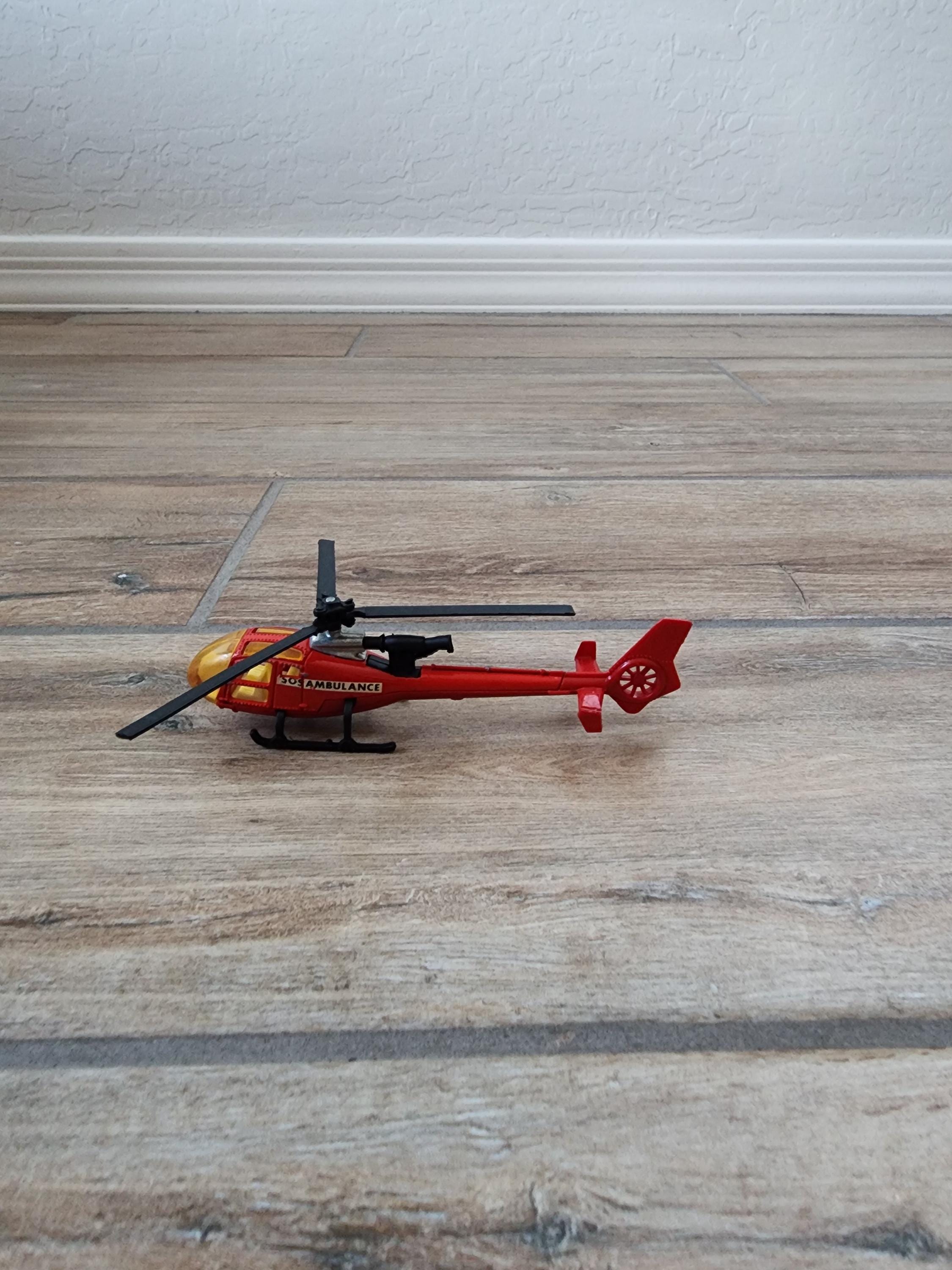 1976 Majorette 1:70 Scale Red Gazelle Rescue Helicopter Made in France ...