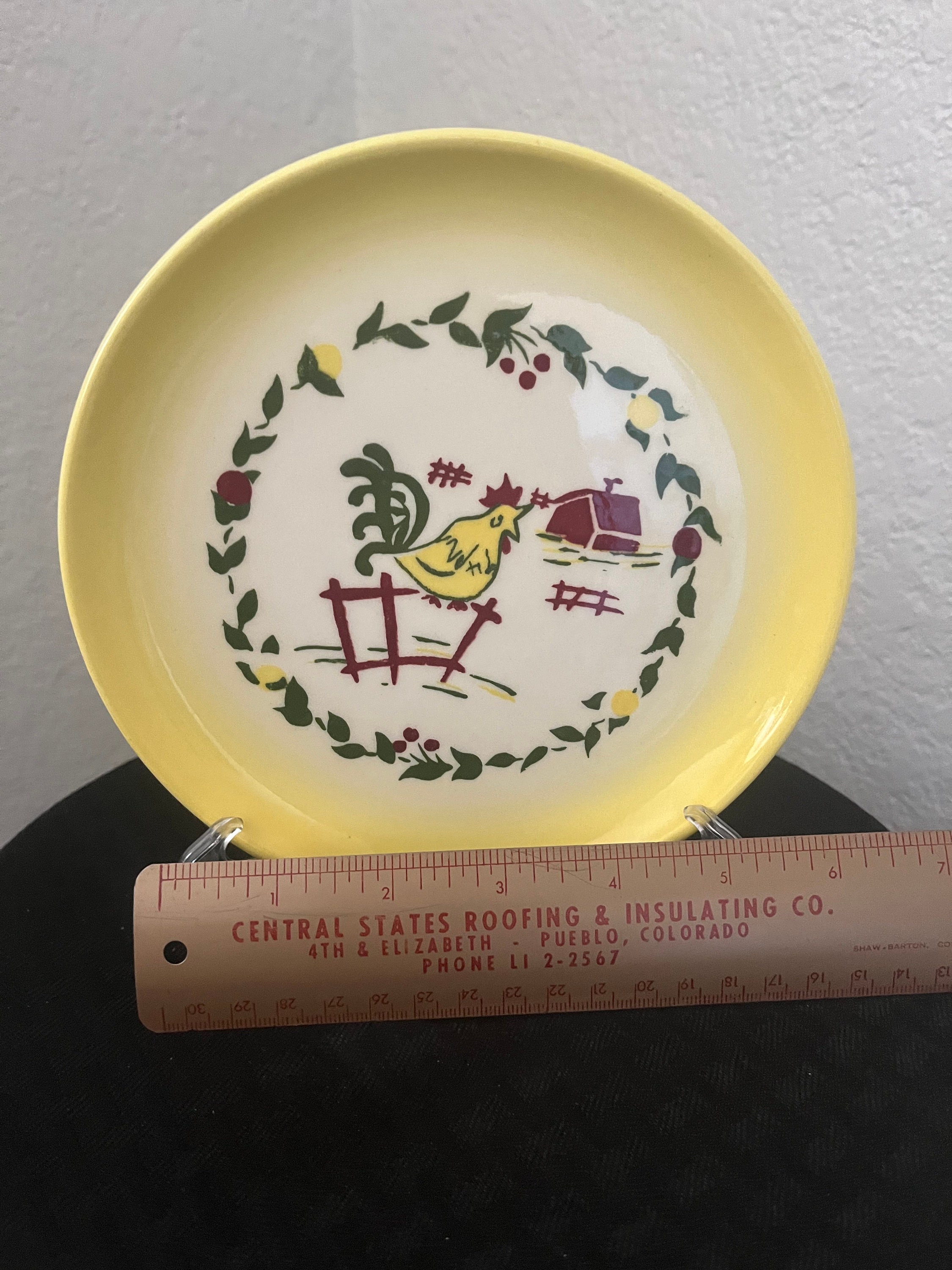 Brock of California Farm Yellow Bread and Butter Plates (set of 3) - Etsy