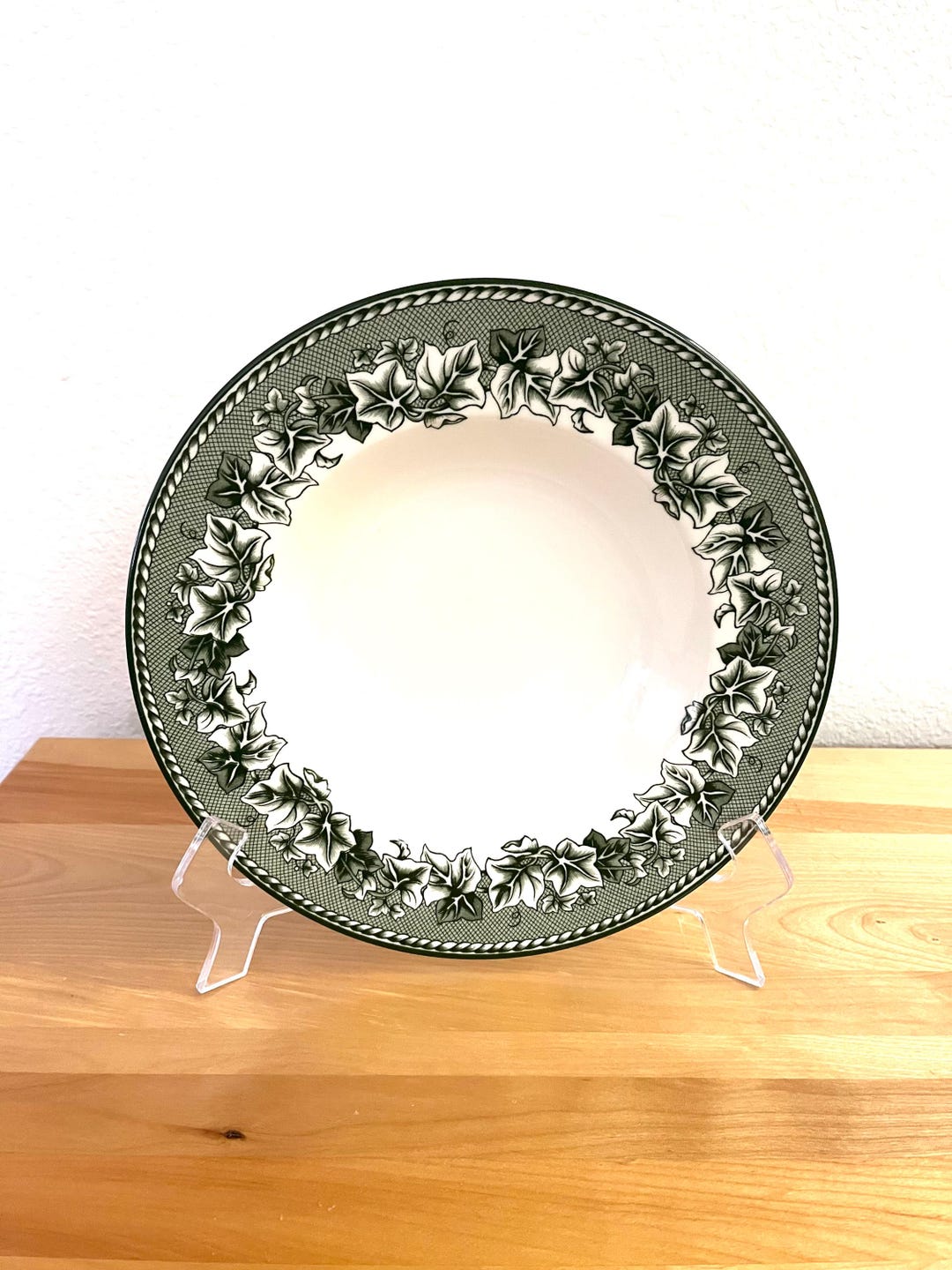 Wedgewood Kent Green Vine Large Rimmed Soup Bowl (williams Sonoma) - Etsy