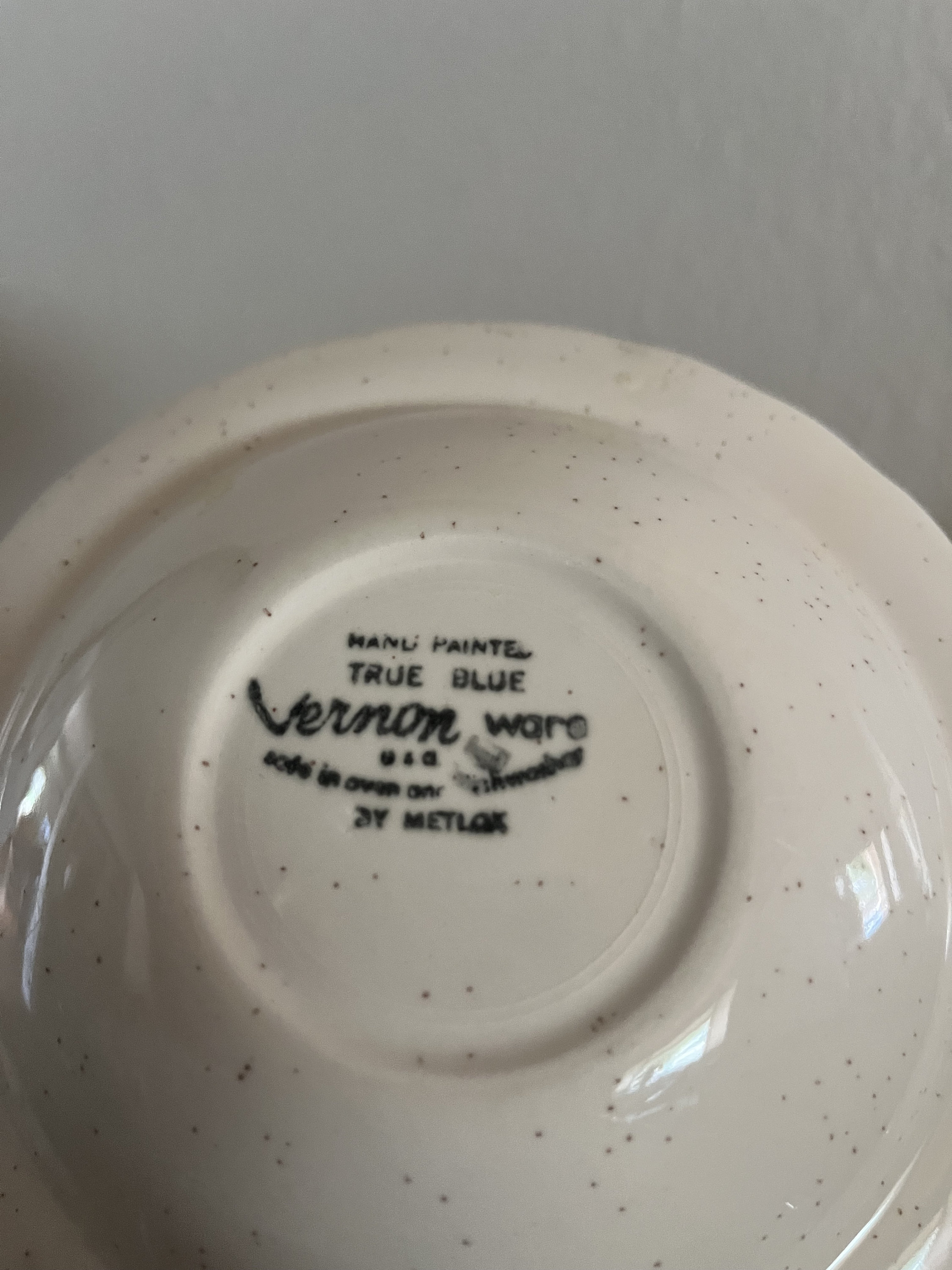 Vernon Ware Metlox True Blue Rimmed Fruit/dessert Bowl - Etsy