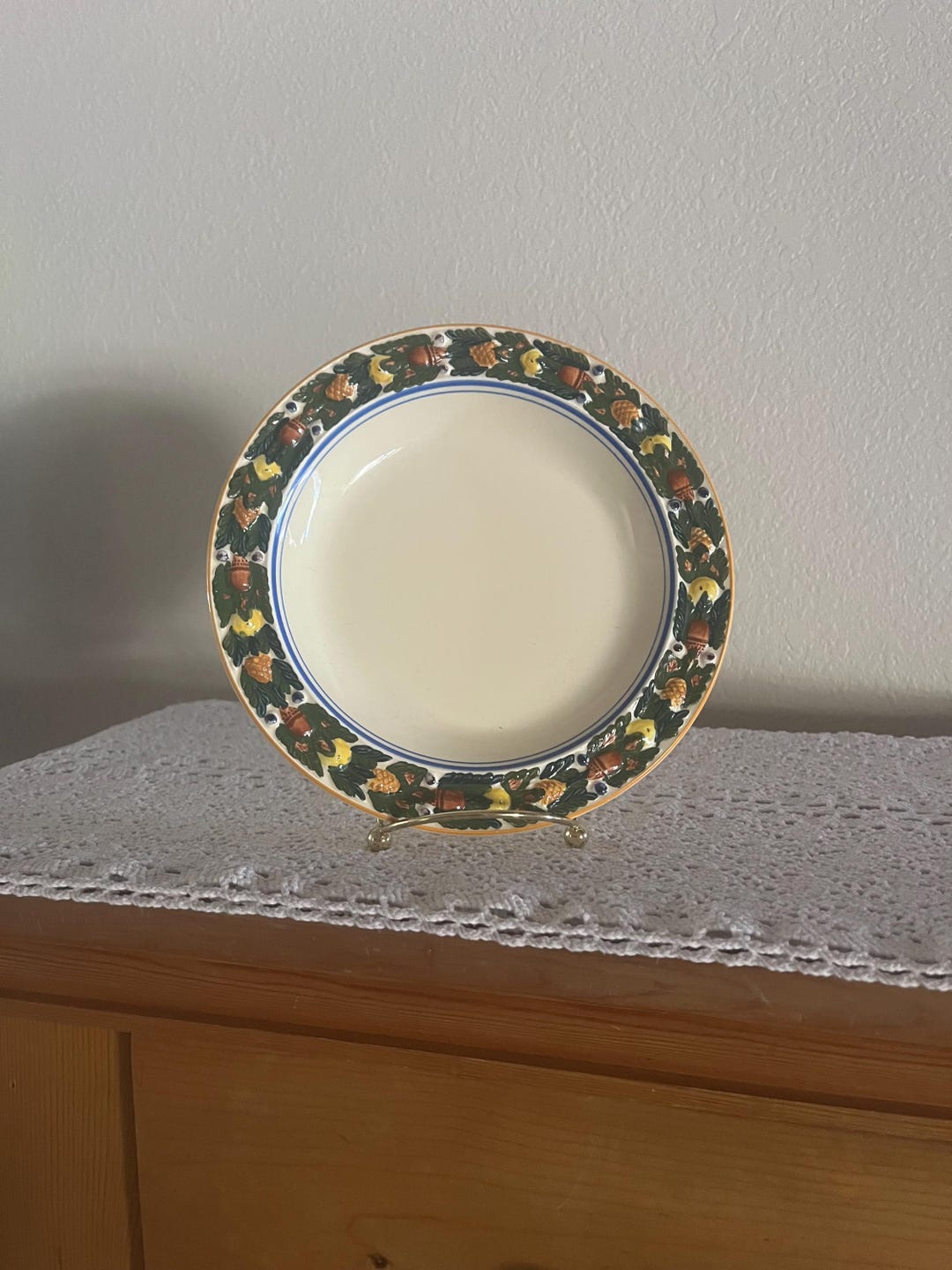 Adams Titian Della Robia Multicolor Salad Plate - Etsy