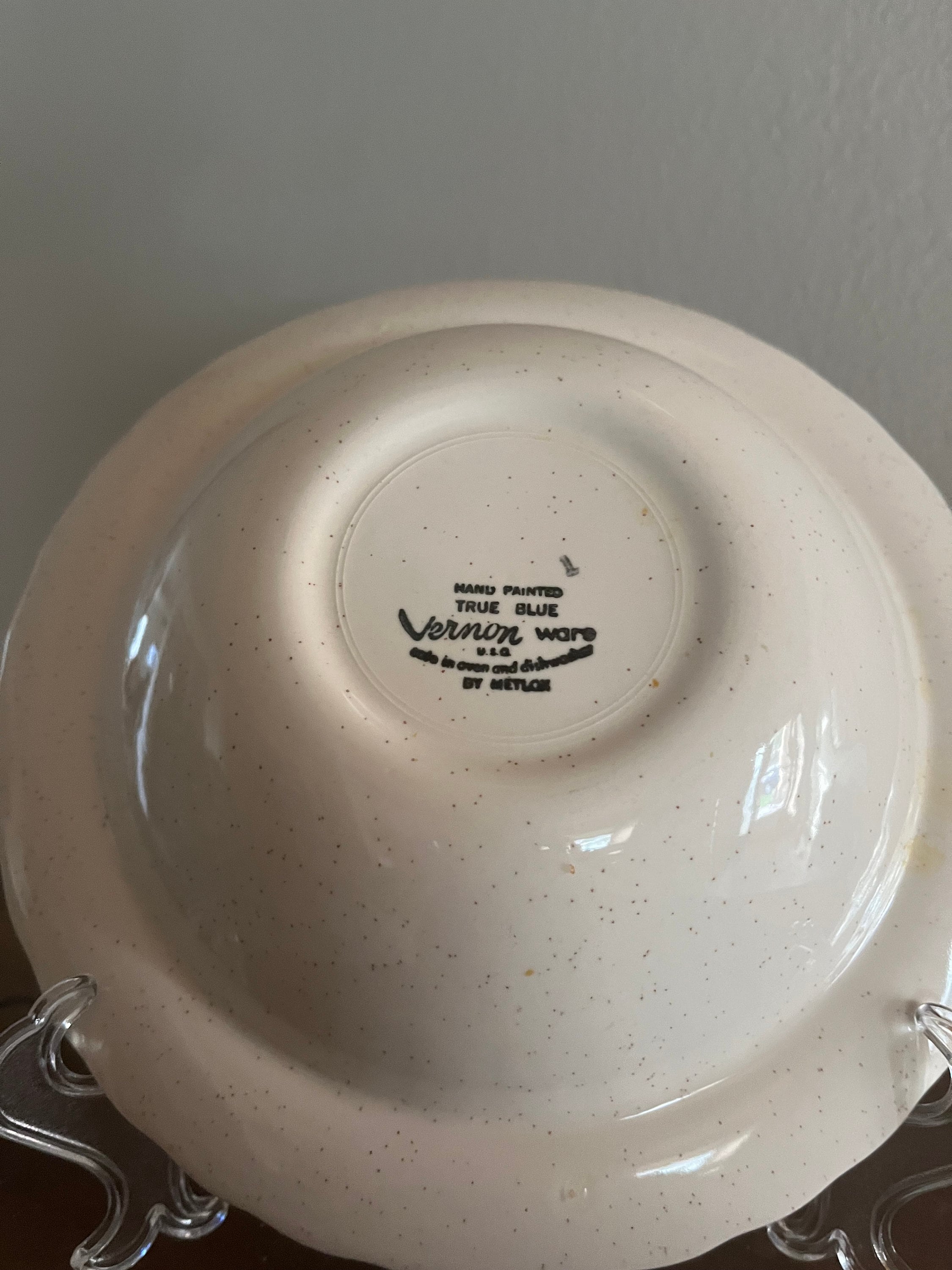 Vernon Ware Metlox True Blue Serving Bowl - Etsy