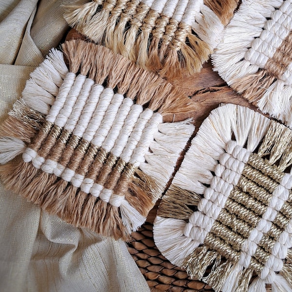 Macrame Coasters - Etsy