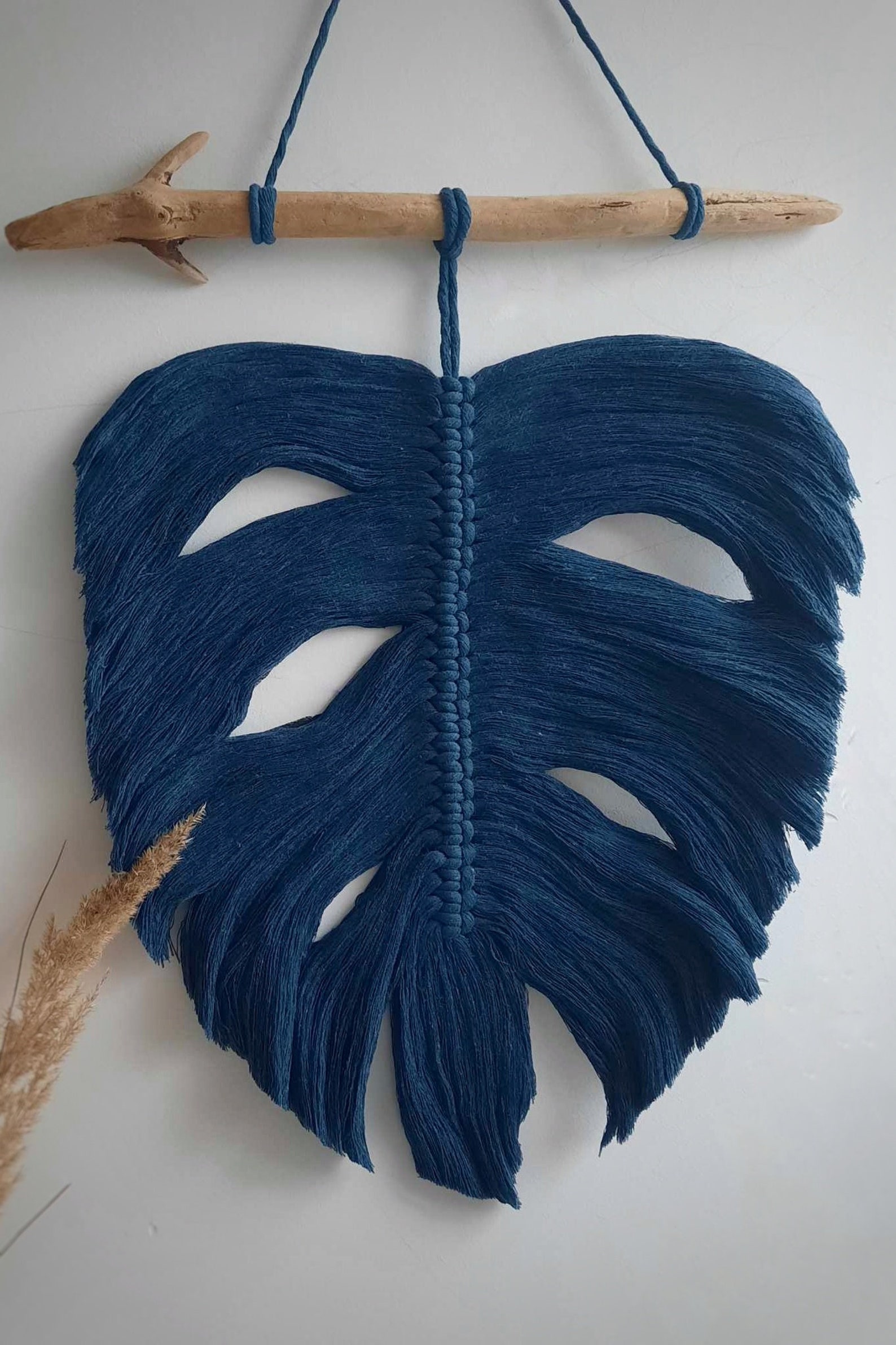 Monstera Leaf Macrame Wall Hanging - BIG Green Leaf - Etsy