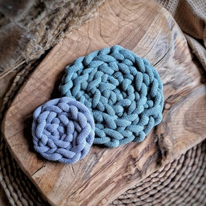 Macrame Coasters - Earthy Tones and Thick Jumbo Cord, 2 Sizes - Etsy