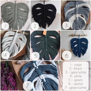 Monstera Leaf Macrame Wall Hanging - BIG Green Leaf - Etsy