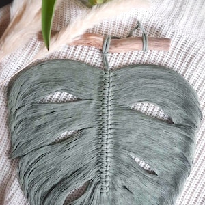Monstera Leaf Macrame Wall Hanging - BIG Green Leaf - Etsy