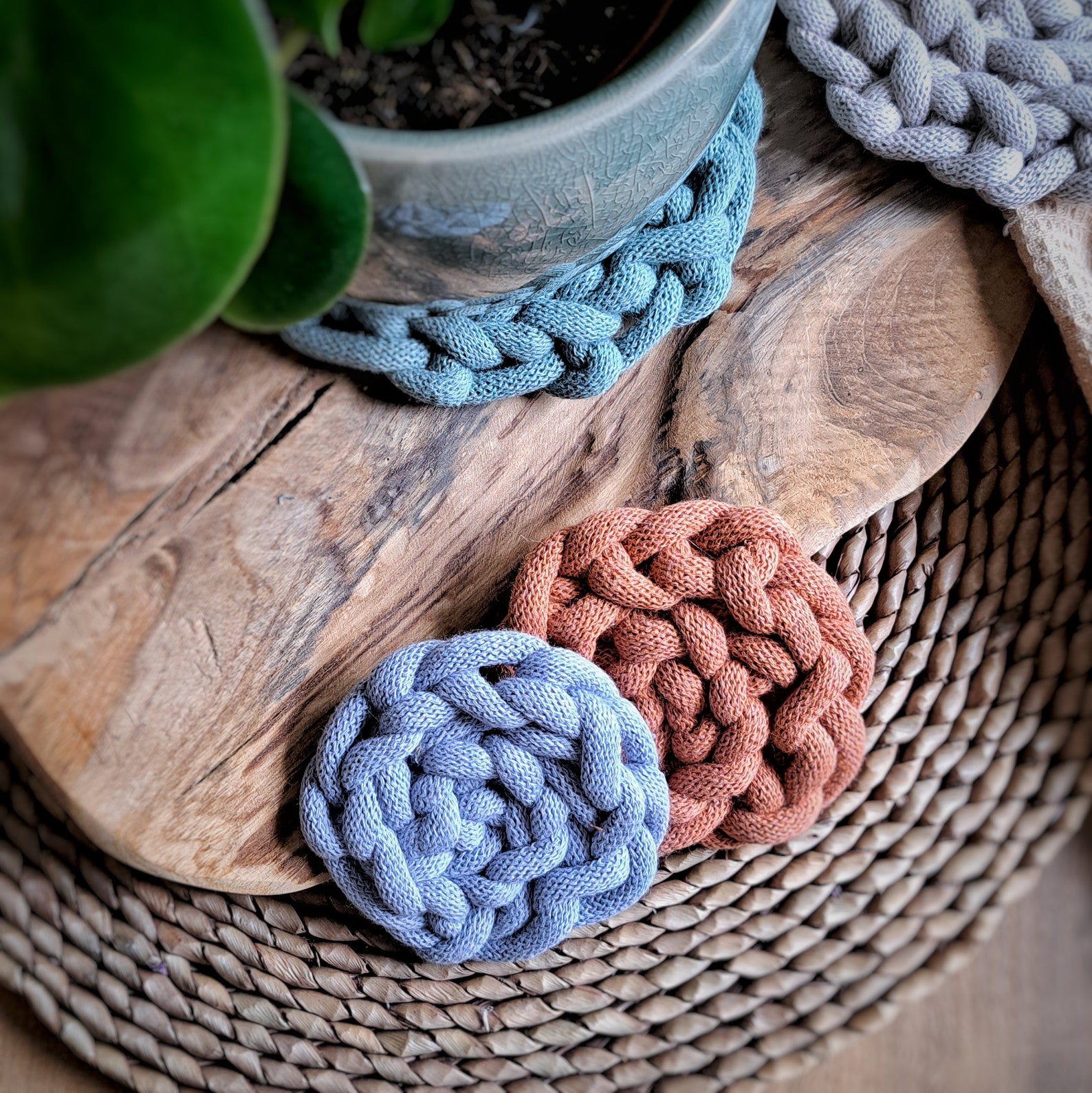 Macrame Coasters Earthy Tones and Thick Jumbo Cord, 2 Sizes - Etsy