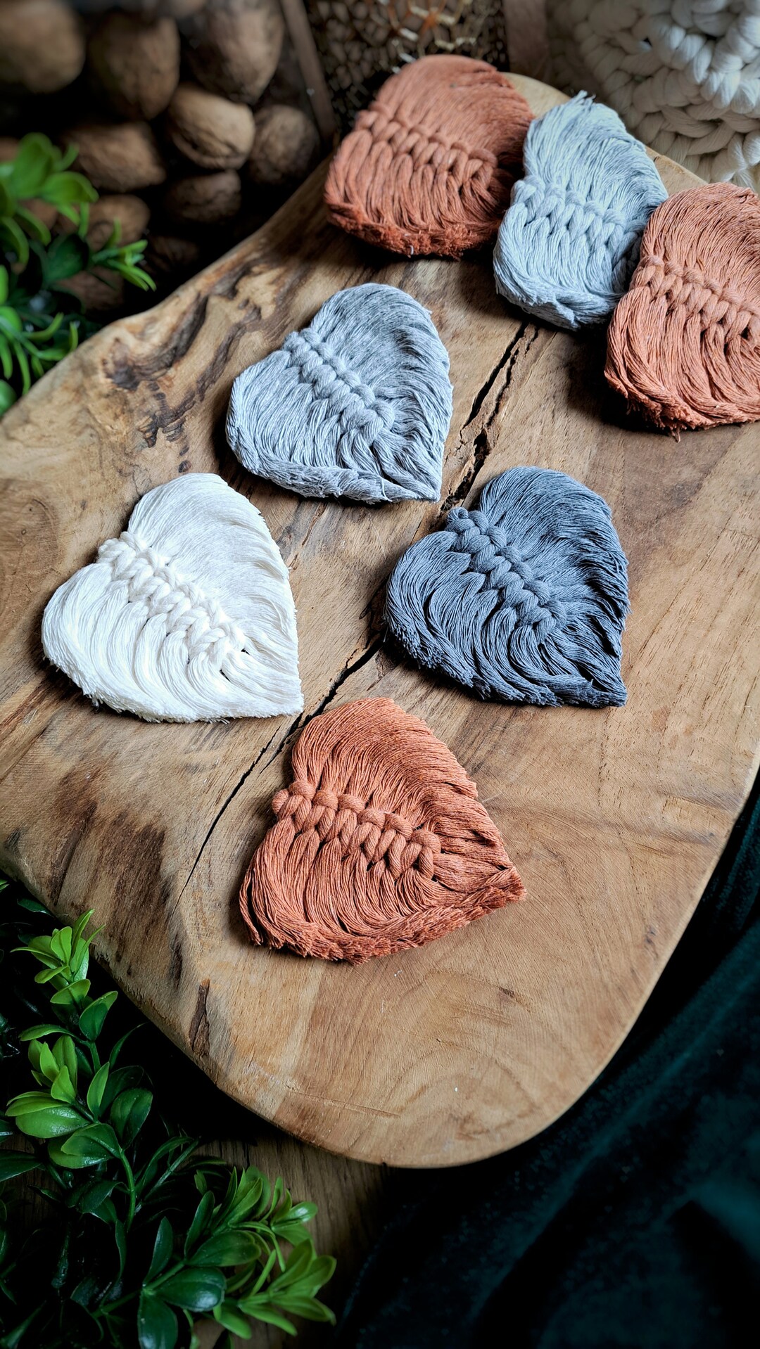 Macrame Leaf Magnet - Boho Home Decor for Your Kitchen or Office - Etsy