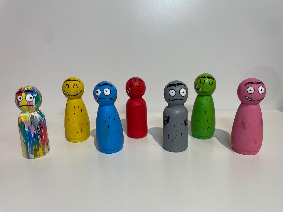 The Colour Monster Peg Dolls - Etsy