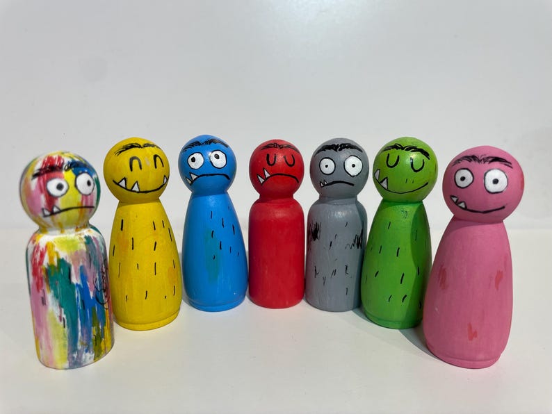 The Colour Monster Peg Dolls - Etsy