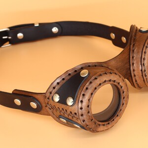 Leather Hand Stitched Steampunk Goggles, Cosplay Leather Goggles - Etsy