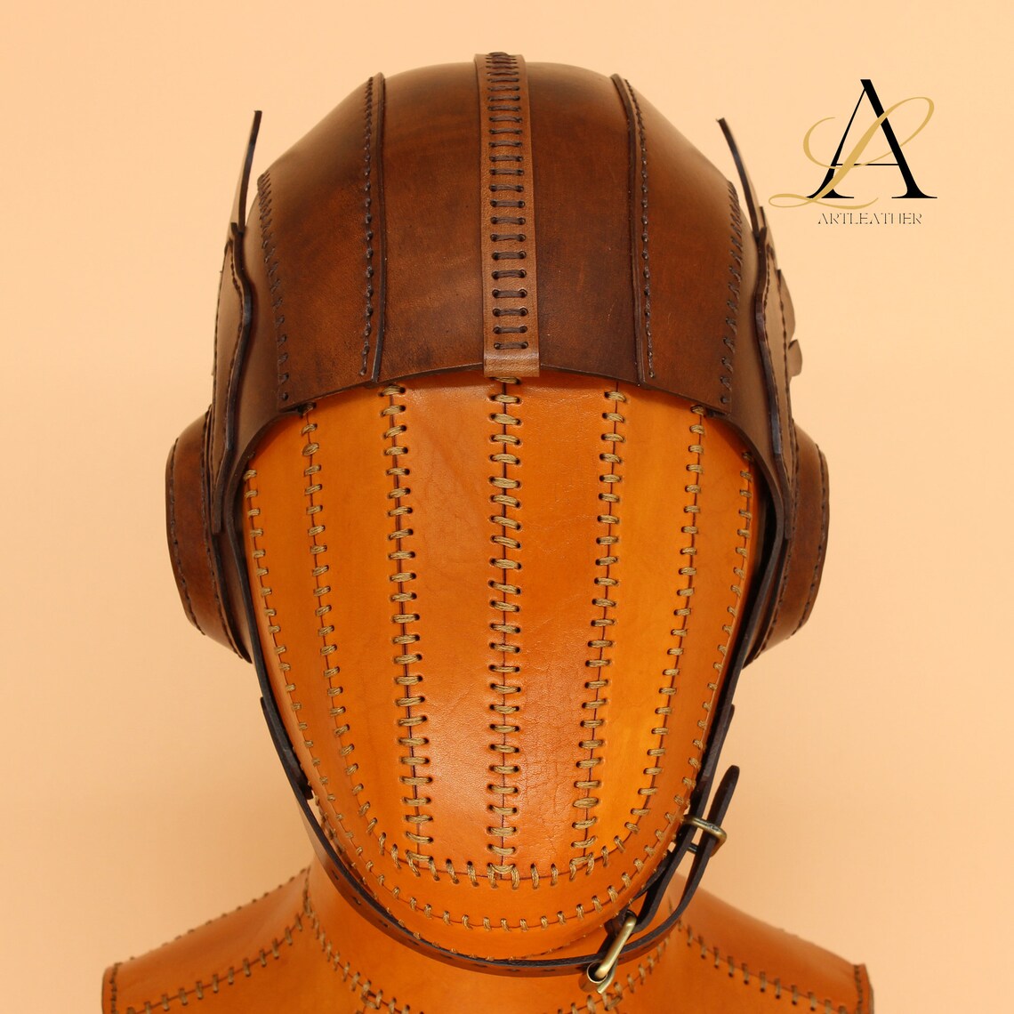 Brown Leather Aviator Cap Flight Cap Aviator Helmet - Etsy