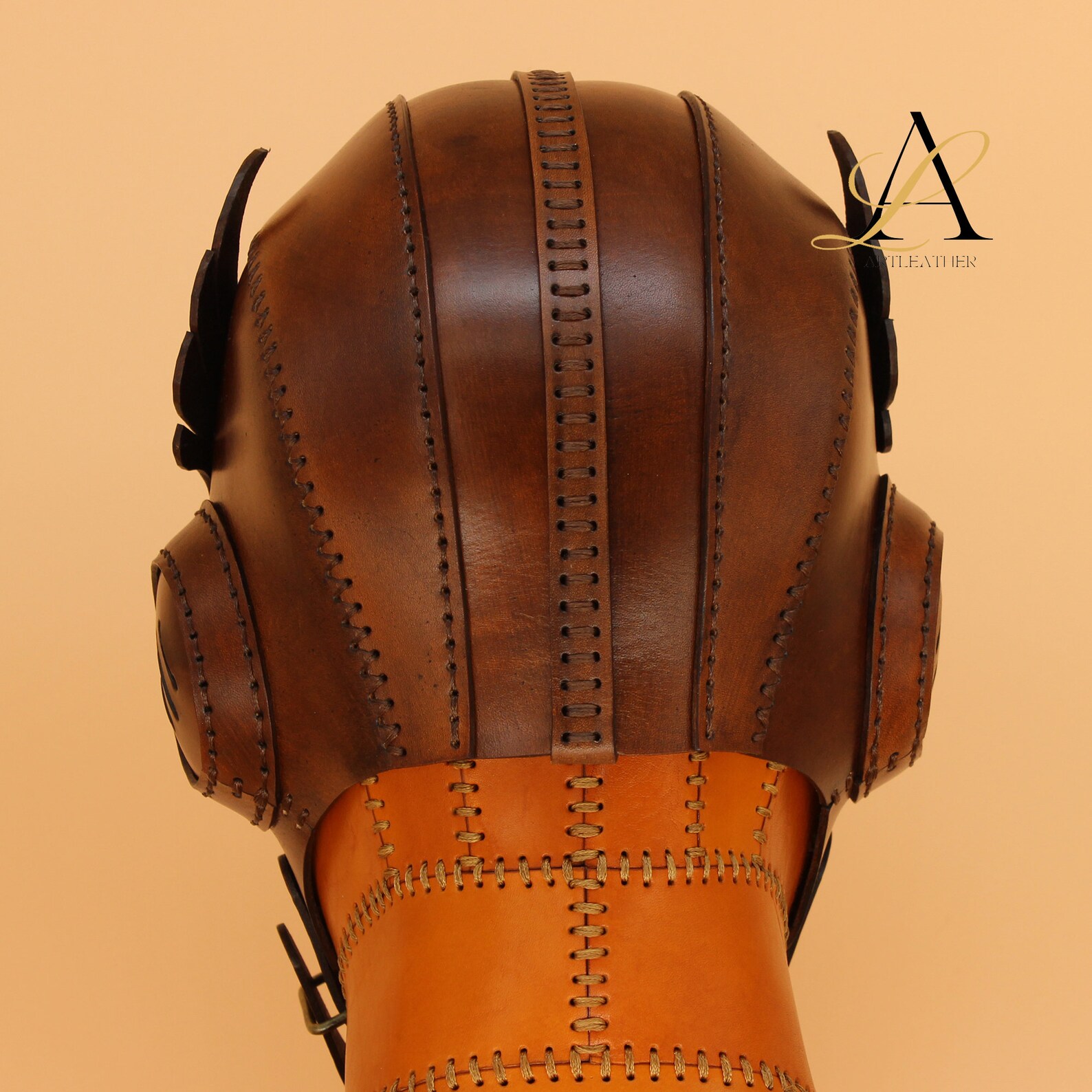 Brown Leather Aviator Cap, Flight Cap, Aviator Helmet, Steampunk ...