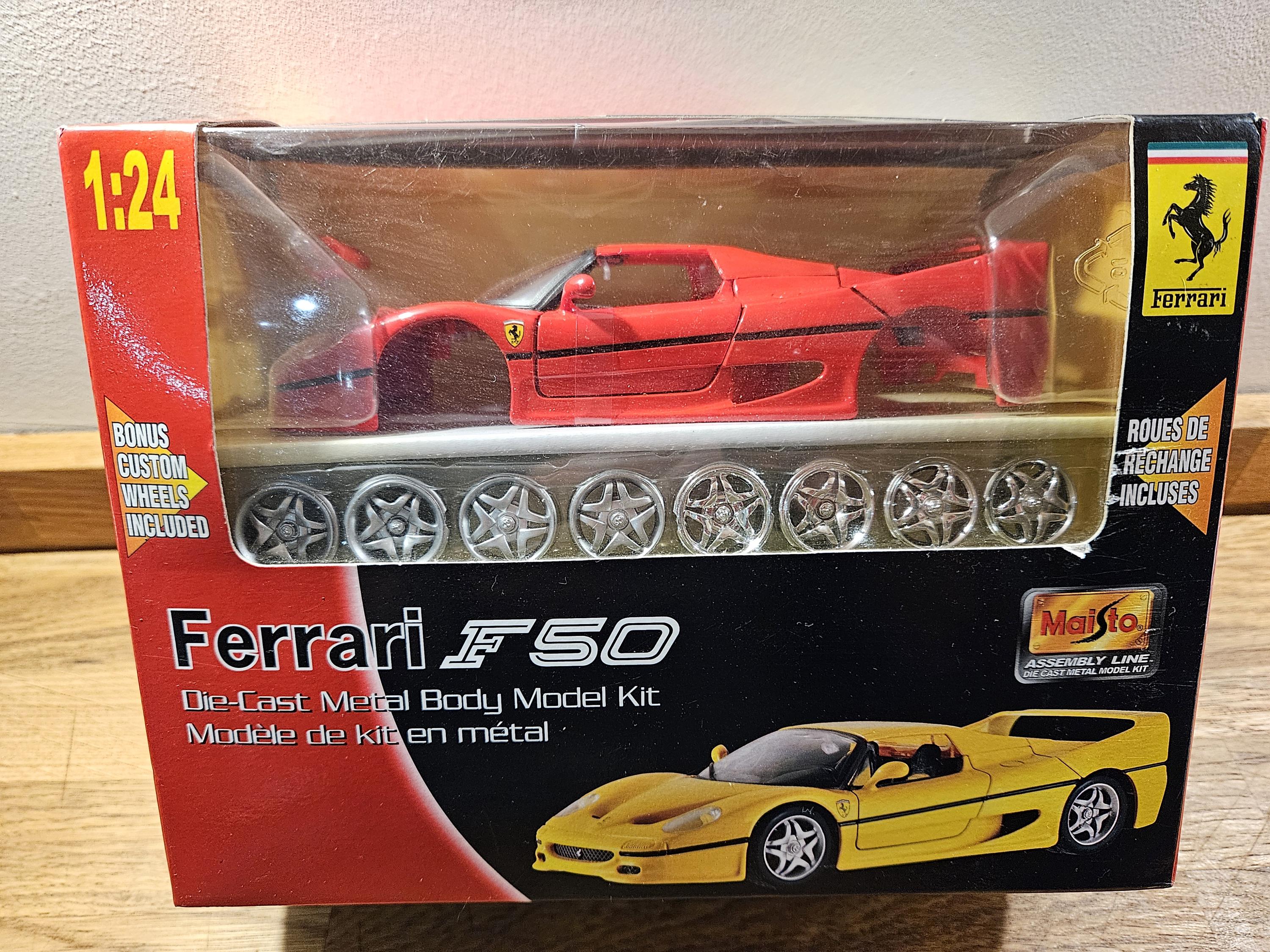Ferrari F50 1:24 Die Cast Metal Model Kit - Sealed, Boxed - Etsy