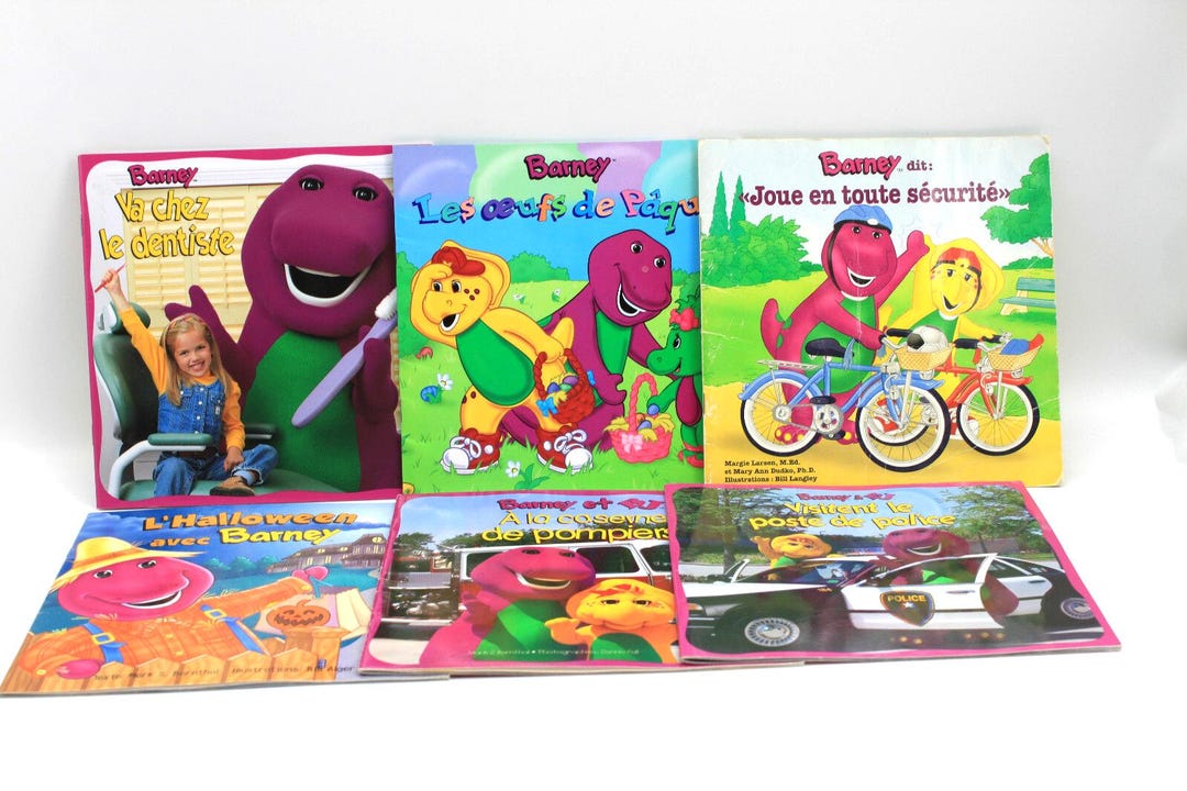 Lot of 6 Books Barney Children French Children - Etsy
