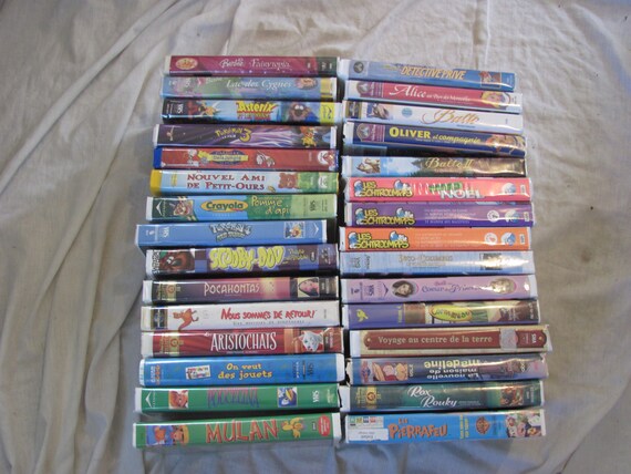 30 Vhs Disney and Animated Clamshell Cassettes 3 - Etsy