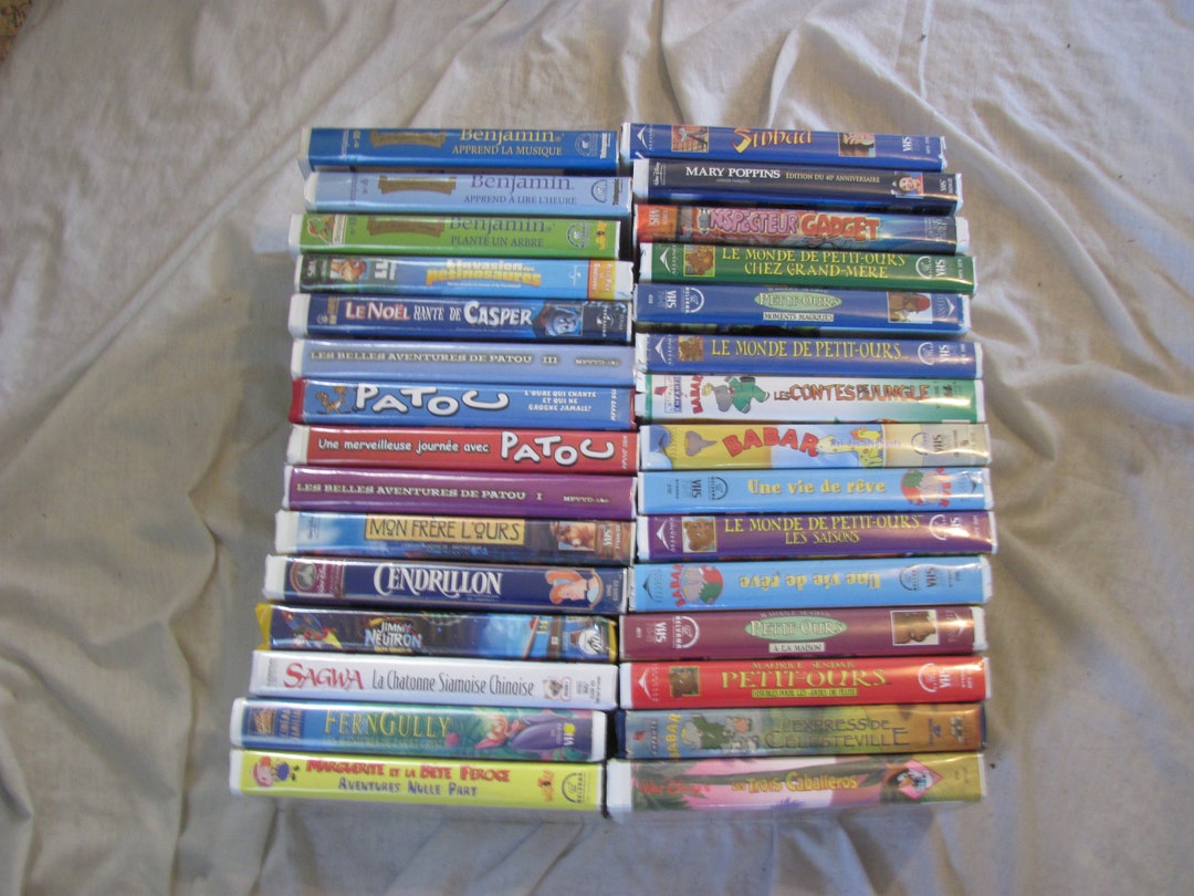 30 Vhs Disney and Animated Clamshell Cassettes 4 - Etsy