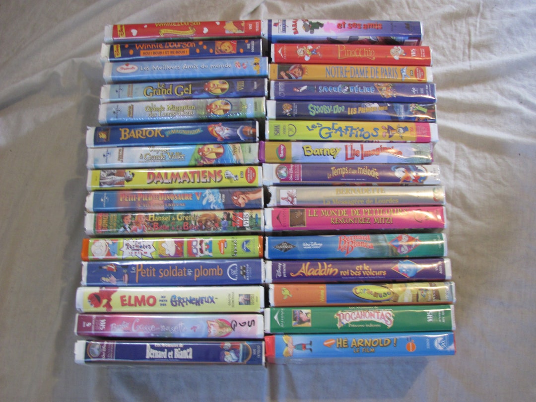 30 Vhs Disney and Animated Clamshell Cassettes 2 - Etsy