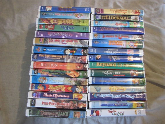 30 Cassettes Vhs Disney and Animated Clamshell FRENCH 6 - Etsy
