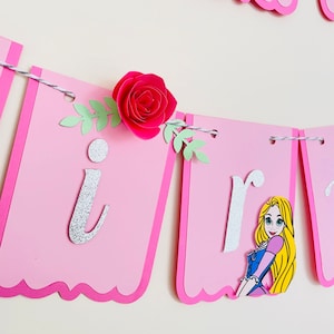 Princess Inspired Happy Birthday Banner, Princess Bunting, Bunting ...