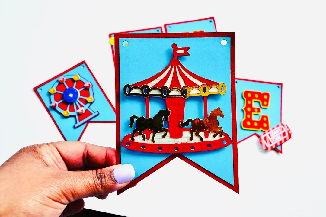 Circus Theme Birthday Banner, Kids Birthday Bunting, Birthday Banner ...
