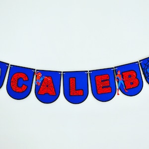Spider Man Inspired Birthday Banner, Avenger Bunting, Birthday Bunting ...