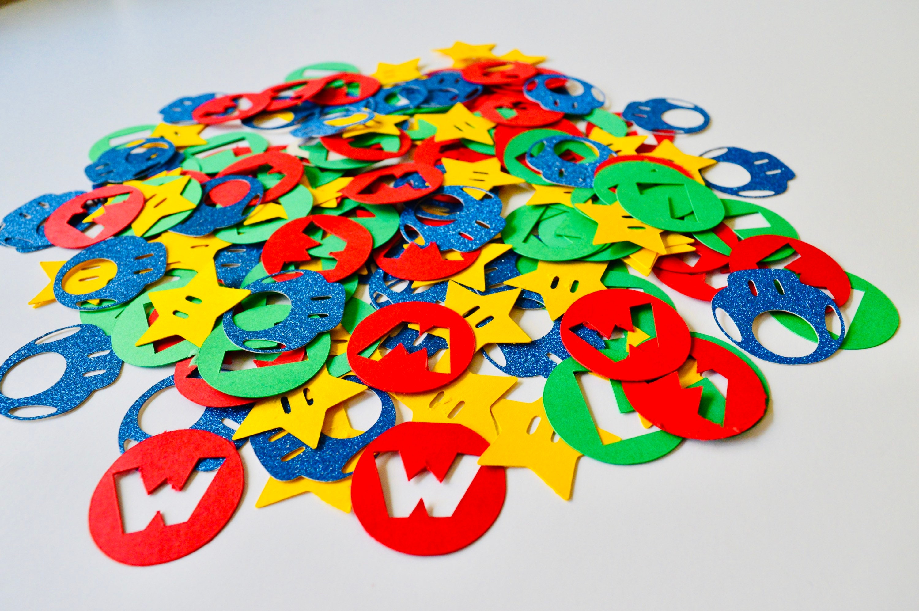Mario Bros Inspired Confetti Mario Confetti Mario Theme - Etsy UK