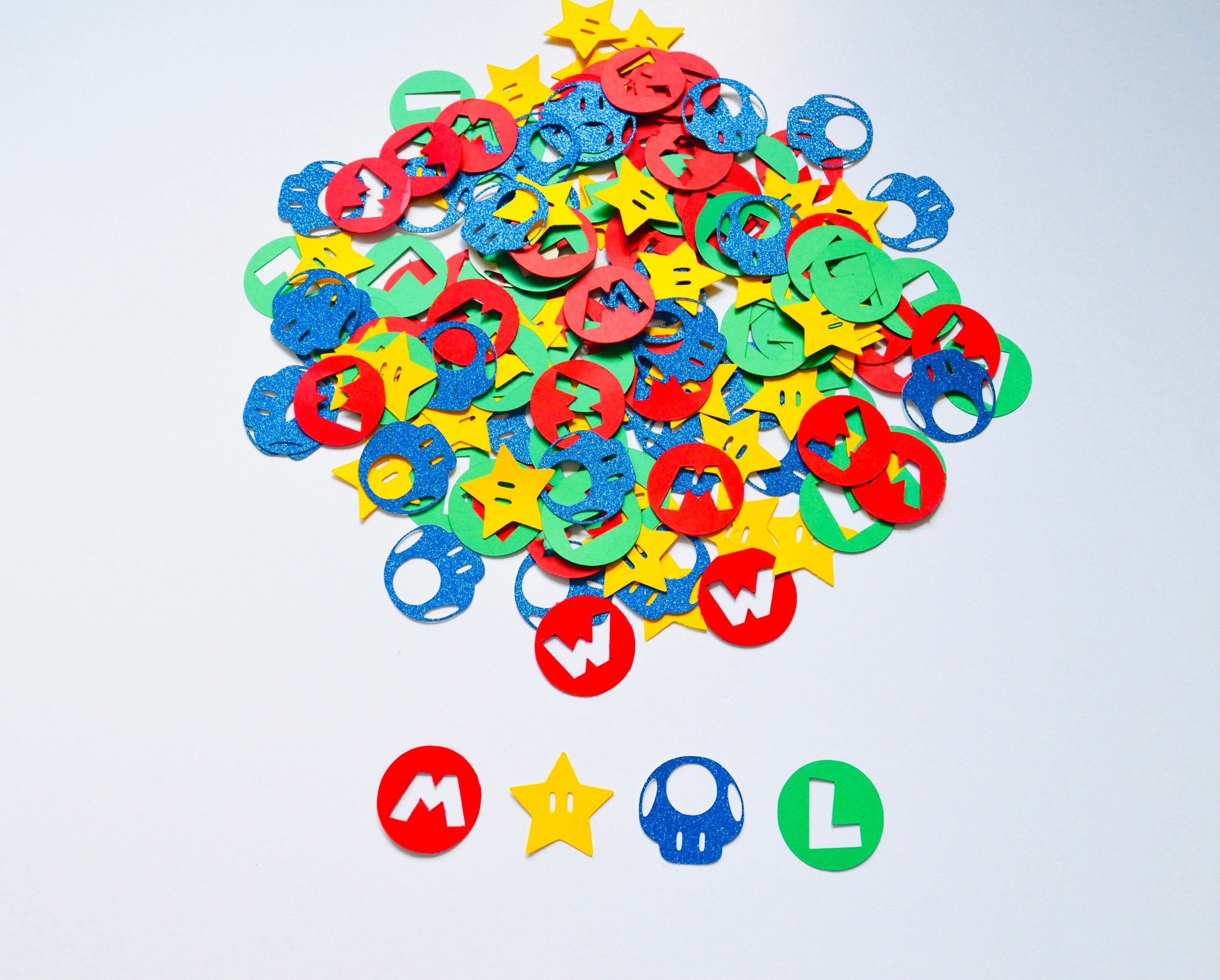 Mario Bros Inspired Confetti Mario Confetti Mario Theme - Etsy UK