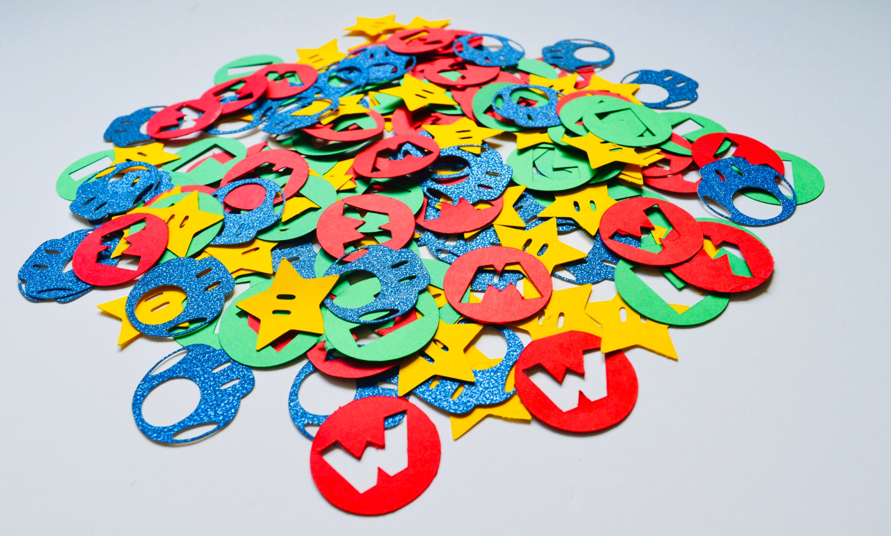 Mario Bros Inspired Confetti Mario Confetti Mario Theme - Etsy UK
