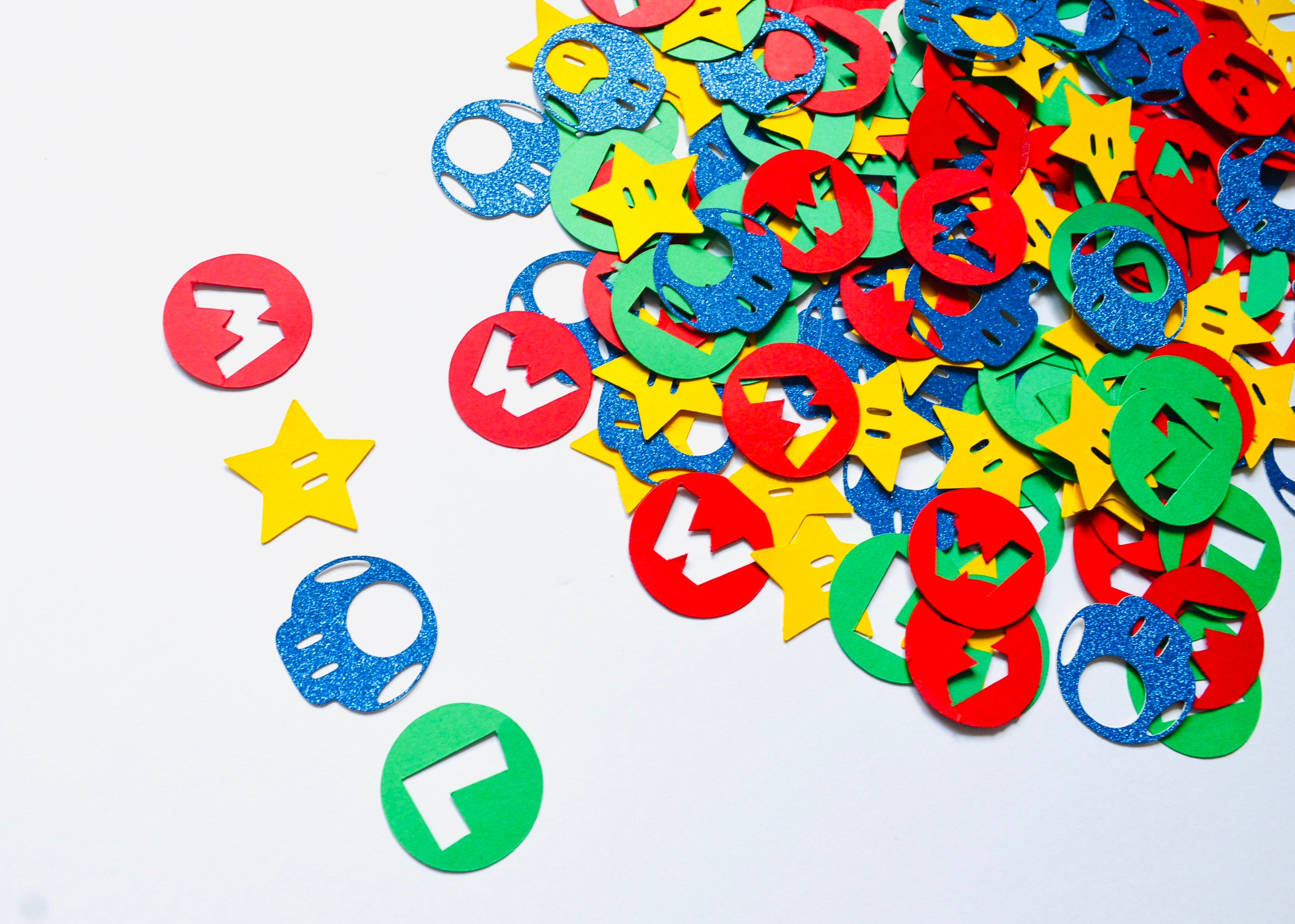 Mario Bros Inspired Confetti Mario Confetti Mario Theme - Etsy UK