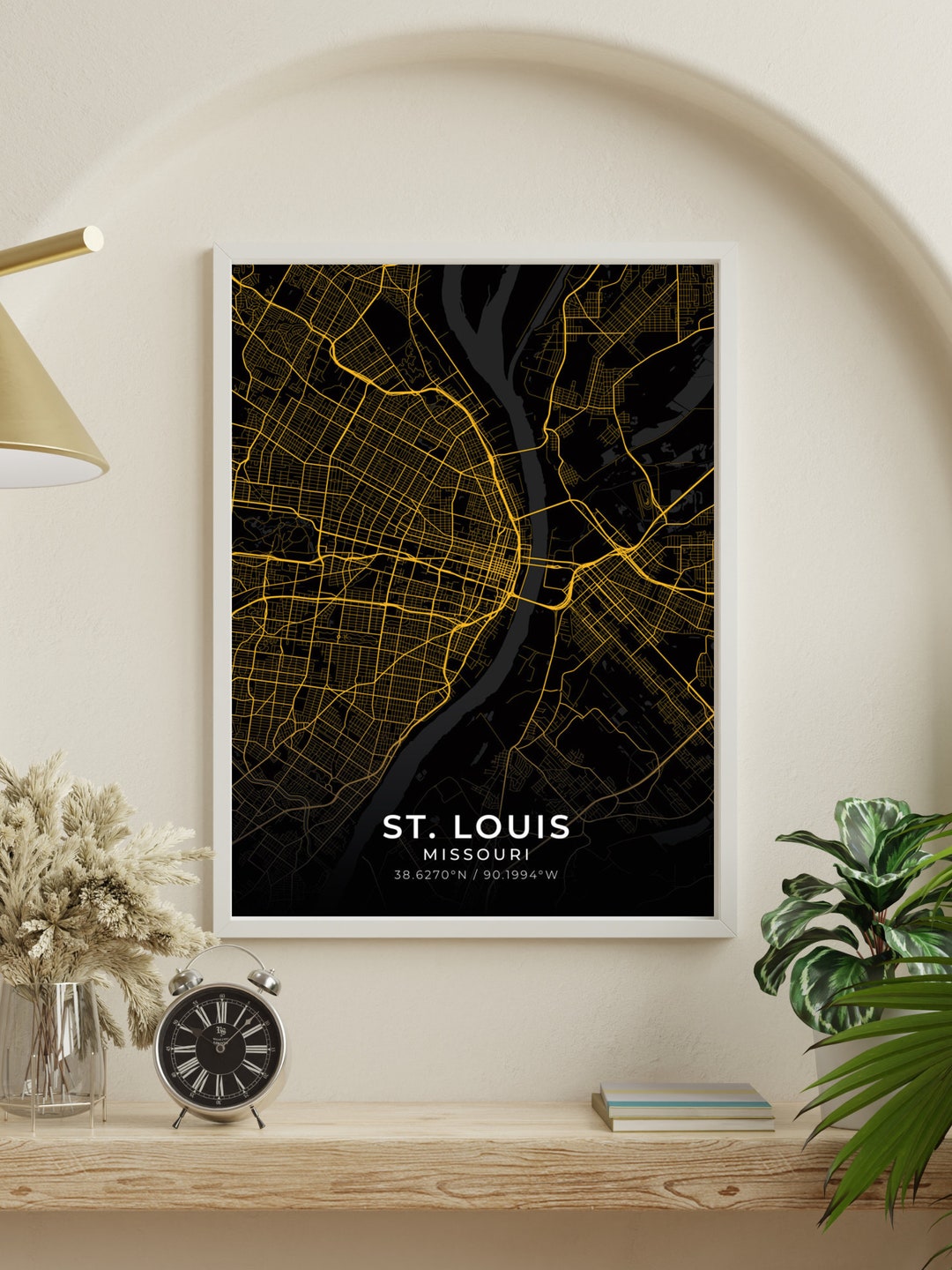 Map of St. Louis, Missouri, Map Printable, Map Minimalist Prints, Map ...