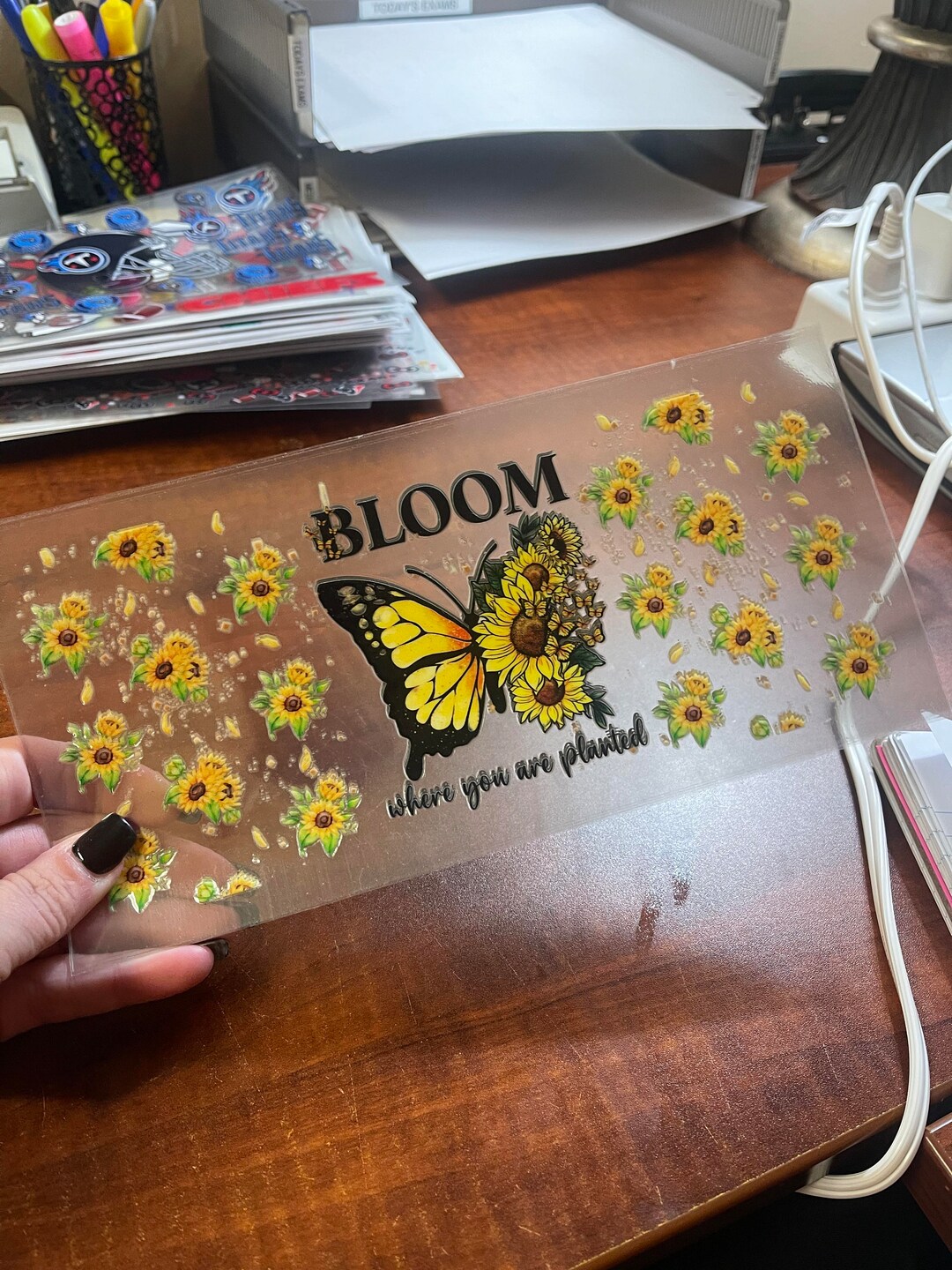 Bloom Butterfly Uv Dtf, 16 Oz Libby Size - Etsy