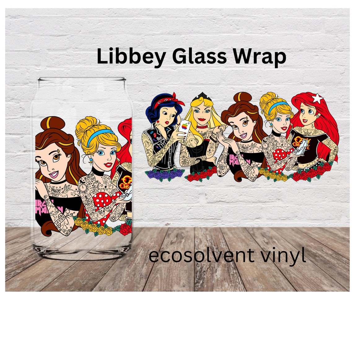 Tatoo Princesses, Ready to Apply Wrap, Permanent Adhesive Vinyl Wrap ...