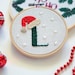 Christmas Letter Embroidery Pattern: Floral Monogram (PDF Pattern) - Etsy